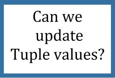 How We Can Update A Python Tuple Element Value