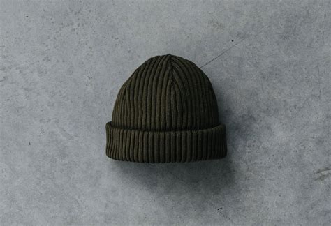 Шапка біні чоловіча Staff Khaki хакі з відворотом тепла однотонна стильна ціна