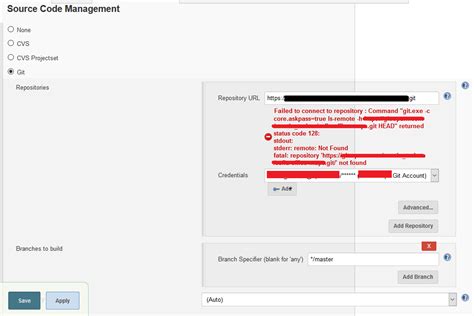 Git Jenkins Fails To Connect To A Remote Repository Stack Overflow