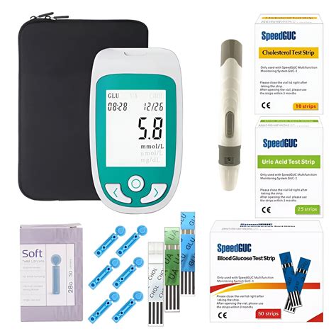 Zeqas 3 в 1 уред за измерване на кръвна захар холестерол пикочна киселина многофункционален