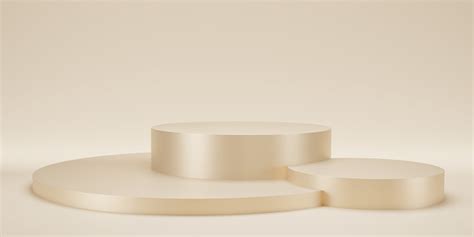 스튜디오 배경이 있는 추상적인 베이지색과 그라데이션 조명 배경 3d 렌더링 골드 제품을 보여주기 위한 빈 디스플레이 또는 클린룸 연단 전시 또는 진열장을 위한 미니멀리스트