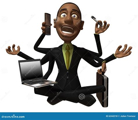 Multi Tasking Stock Illustration Illustration Of Male 6244218