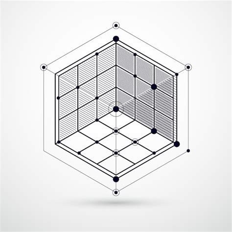 Premium Vector Vector Of Abstract Geometric 3d Cube Pattern And Black And White Background