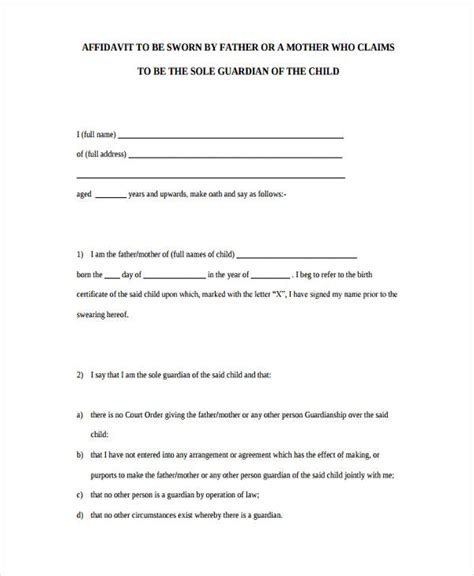 FREE Sworn Statement Forms In PDF Ms Word Excel FREE Sworn Statement Forms In PDF Ms Word Excel