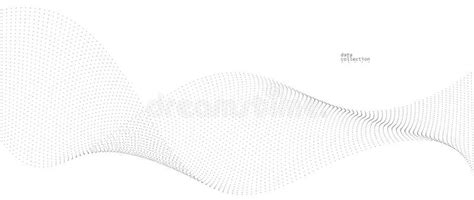 Grey Airy Particles Flow Vector Design Abstract Background With Wave Of Flowing Dots Array