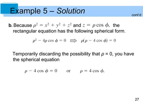 Cylindrical And Spherical Coordinates System Ppt