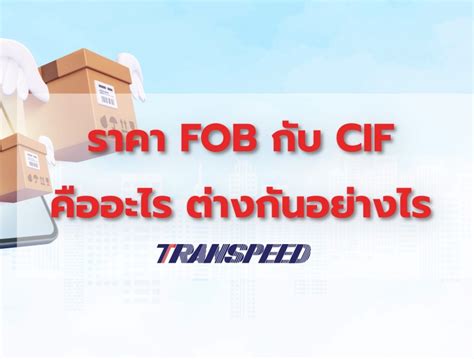 ราคา Cif และ ราคา Fob คืออะไร ต่างกันอย่างไร Transpeed
