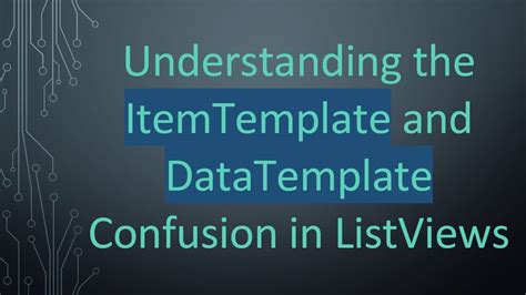 Understanding The Itemtemplate And Datatemplate Confusion In Listviews