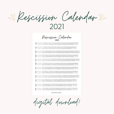 3 Day Right Of Rescission Calendar Printable Calendars At A Glance