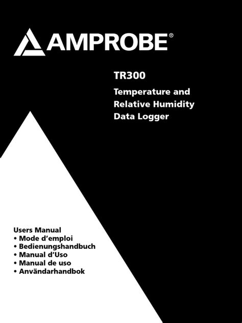 Tr300 Temperature Relative Humidity Data Logger Manual Download Free Pdf Personal