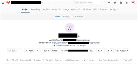 Git Gitlab Repository Main Page Failing To Update Mirror Of Master