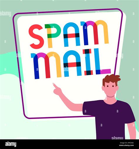 Conceptual Display Spam Mail Word Written On Intrusive Advertising Inappropriate Messages Sent