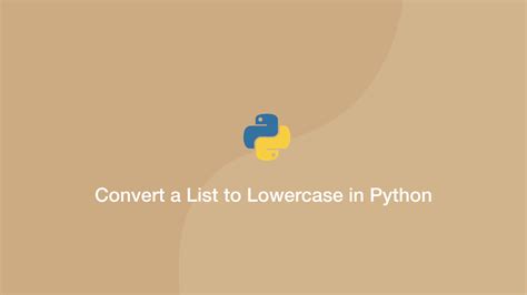 Convert A List To Lowercase In Python Skillsugar