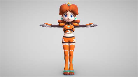 Princess Daisy Mario Strikers Charged 3d Turbosquid 2349918