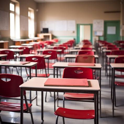 Premium Ai Image Empty College Classroom In University