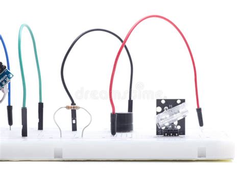Proyecto Arduino En Protoboard Foto De Archivo Imagen De Proyecto
