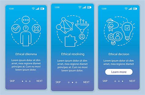 Vector Template For Resolving Ethical Dilemmas On Mobile Onboarding