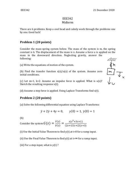 Mid Sample Pdf Laplace Transform Convolution