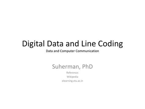 Ppt Digital Data And Line Coding Data And Computer Communication Powerpoint Presentation Id