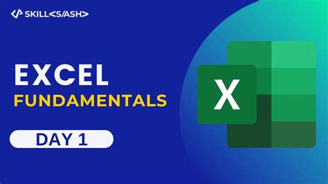 Excel Fundamentals Excel Workshop Day 1 Excel Tutorial L Skillslash Youtube
