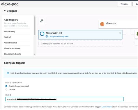 deploying alexa skill using an already created lambda function and role