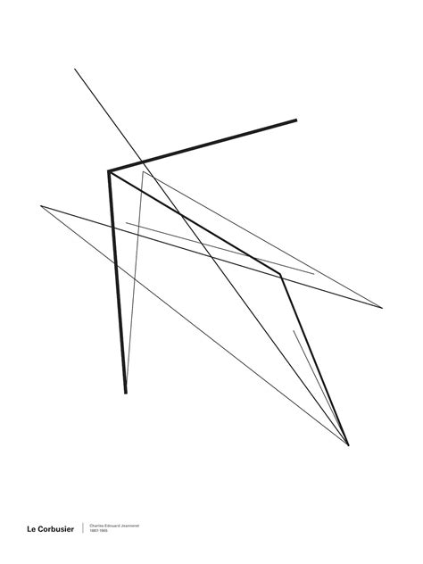 Le Corbusier Fibonacci Grid Architectural Lines 2 Poster Etsy