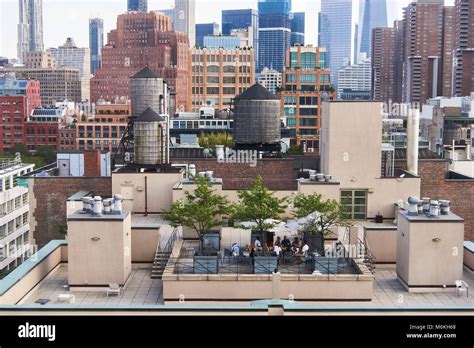 New York City From Rooftop Spyglass Rooftop Bar Archer Hotel New York