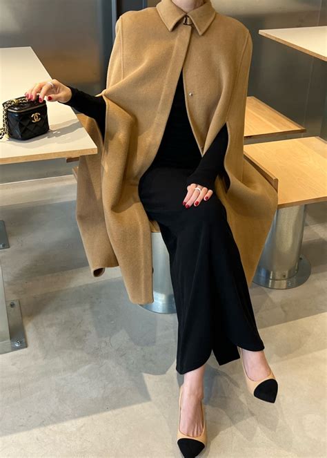 로로 울 핸드메이드 케이프 코트 3color 에이블리