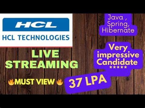 HCL Java Developer Lead Live Interview Questions And Answers YouTube