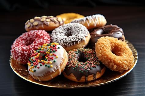 Premium Ai Image Photo Beauty Assorted Donuts