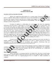 Understanding Macros And Macro Processors Definition Course Hero