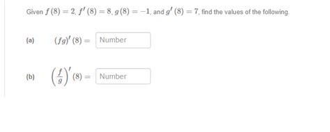 Solved Given F 8 2 F 8 8 G 8 1 And G 8 7 Find The Chegg Com