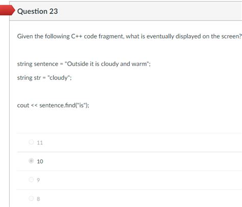 Solved Et Question 21 Given The Following C Code Fragment