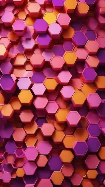 premium ai image 3d rendering hexagonal background depth of field