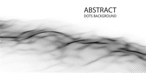 Premium Vector Wave Of Particles Abstract Background With A Dynamic Wave Big Data