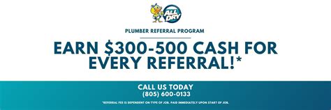 Calling All Plumbers Join Plumber Referral Program All Dry Services Of San Luis Obispo And
