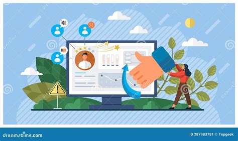 Increase Rating Or Ranking Evaluation And Classification Concept Hand Touch White Tablet With