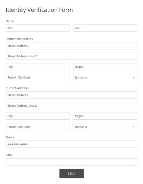 What Is An Identity Verification Form Printable Forms Free Online