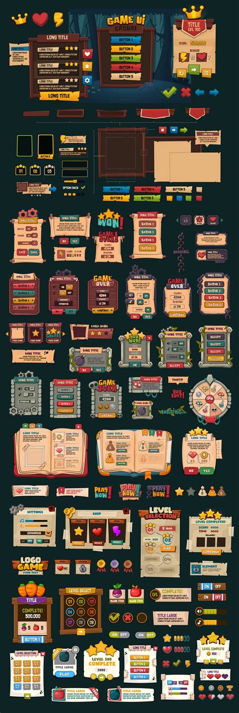 casual game ui behance game ui game design game ui design