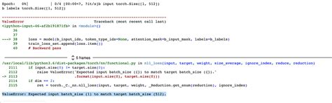 Valueerror Expected Input Whentraining Bert Nlp Pytorch Forums