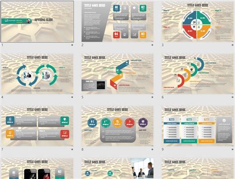 Dark Hexagons PowerPoint 67399