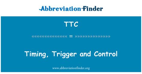 TTC는 타이밍 트리거 및 제어 Timing Trigger and Control 를 의미합니다
