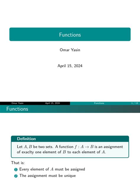Topic 17 Functions Pdf