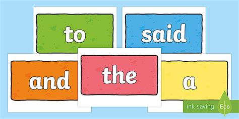 High Frequency Words Display