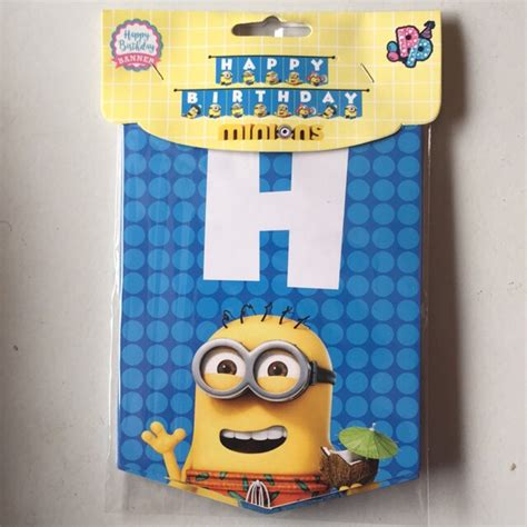 Jual Bunting Flag Ultah Hbd Karakter Minion Doraemon Shopee Indonesia
