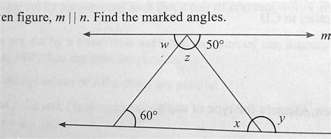 solved in the given figure m n find the marked angles