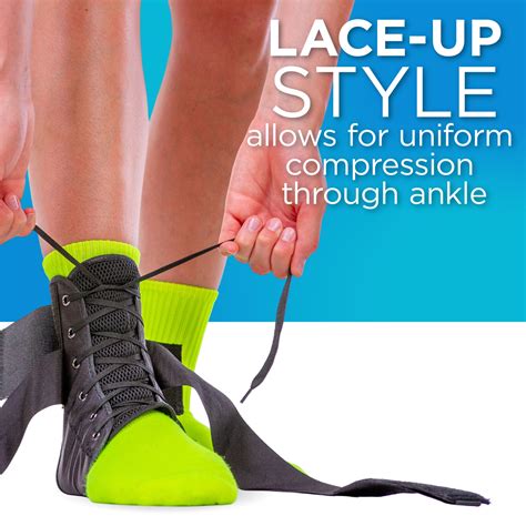 Lace Up Ankle Brace Arthritis Instability Rolls And Twists Support