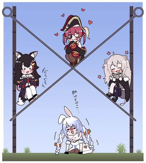 Houshou Marine Usada Pekora Ookami Mio Houshou Marine Shishiro Botan And More Hololive