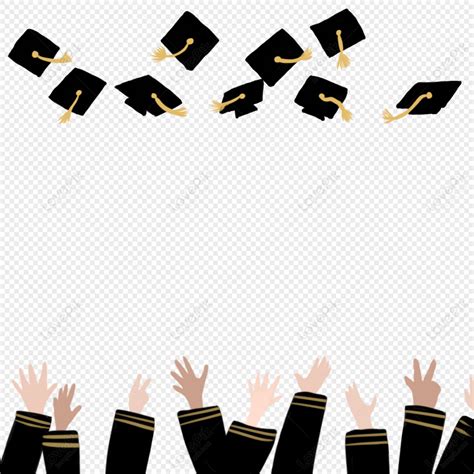 학사모 던지기 Png 일러스트 및 벡터 이미지 무료 다운로드 Lovepik
