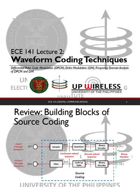Ece141 Lec02 Waveform Coding Techniques Pdf